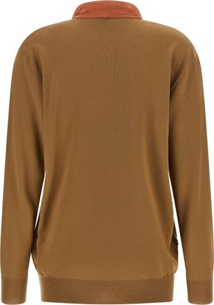 Valentino Garavani Cashmere with Lavalli&egrave;re Ribbon Sweater - Brown