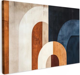 MuchoWow © Leinwand Groß 120x80 cm XXL Deko Schlafzimmer Aesthetic Leinwandbilder Wohnzimmer Gemälde Foto Geschenk Living Room Decoration Abstrakt - Formen - D