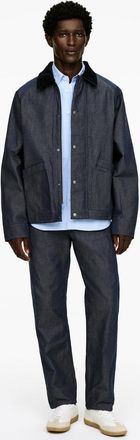 Arket Und Barbour Gewachste Loose Straight Jeans -Blau