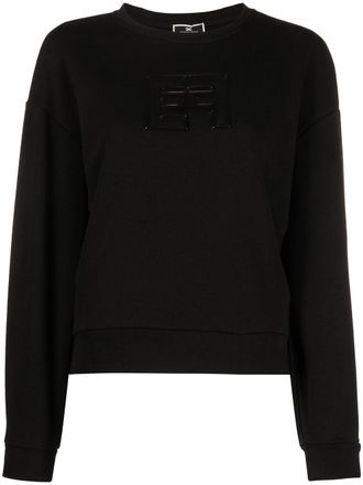 Elisabetta Franchi sweat &agrave; logo emboss&eacute; - Noir