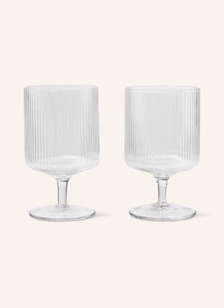 Ferm Living Ferm Living 2er-Set Weingl&auml;ser Ripple transparent