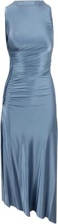 Victoria Beckham Femme, Robes, Bleu, Taille: 38 FR Shiny Jersey Dress