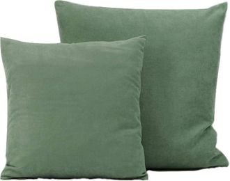 Albani Kissenh&uuml;lle Monaco einfarbig 40x40cm granitgr&uuml;n