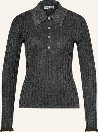 Essentiel Strick-Poloshirt Karan Mit Gitzergarn grau