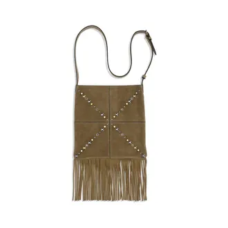 Valentino Garavani Mens Beige Calf Leather Bos Taurus Shoulder Bag