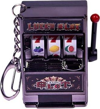 Generic Mini porte-cl&eacute;s de casino avec pendentif porte-bonheur, pour cadeaux de f&ecirc;te de No&euml;l &agrave; Las Vegas