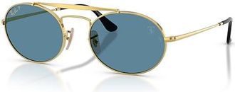 Ray-Ban Rb3775m Scuderia Ferrari - Ltd Solid Gold Sonnenbrillen Gold Fassung Blau Glas Polarisiert 54-20