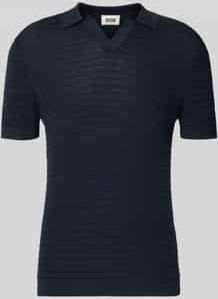Drykorn Slim Fit Strick-Poloshirt mit Strukturmuster Modell BRAIAN