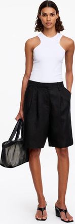 Arket Leinen-Shorts -Schwarz