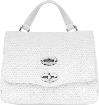 Zanellato Femme, Sacs, Blanc, Taille: ONE Size Postina Perforated Leather Bag