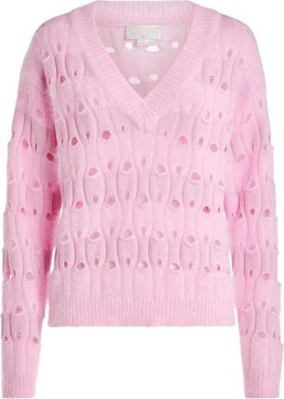 Genny V-Ausschnitt Strickware - - Knitwear - Damen - Rosa - 2XS