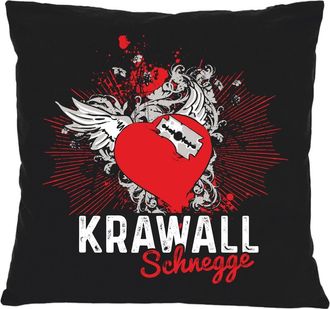 Spass Kostet Kissenbezug Kissenh&uuml;lle Dekokissen H&uuml;lle Krawallschnegge Herz 40 x 40 cm