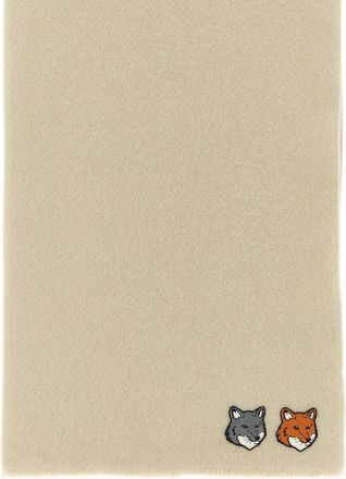 Maison Kitsun&eacute; Double Fox Head Scarf - Cream