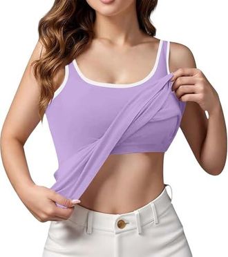Generic D&eacute;bardeur Femme Maillot De Corps Hauts sans Manches Confortables et &agrave; la Mode pour Femmes Parfaits pour l&eacute;t&eacute; &agrave; associer avec des Jeans ou des Shorts p