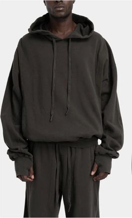 Andrea Ya'aqov Homme, Sweatshirts et sweats &agrave; capuche, Brun, Taille: L Pull &agrave; Capuche Oversize
