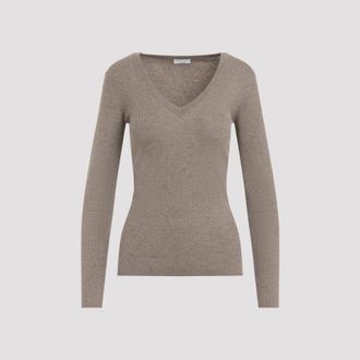Brunello Cucinelli Brunello Cucinelli Ribbed V Neck Sweater