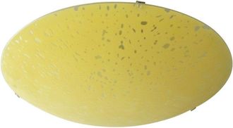 Eglo Hochwertige Decken Leuchte Glas Gelb E27 Beleuchtung rund Strahler Lampe Metall Eglo 32175