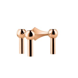 Stoff Nagel Kerzenhalter aus Metall hergestellt, für eine schmale Kerze geeignet, kombinierbar, in der Farbe Rose Gold, Maße: 10,2 x 6,9 cm, 9008