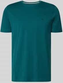 Fynch-Hatton T-Shirt mit Rundhalsausschnitt und Label-Stitching