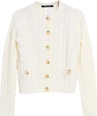 Pennyblack Femme, Pulls, Blanc, Taille: 44 FR Cardigan Tressé en Mélange Coton