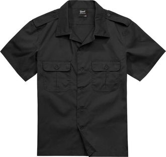 Brandit US Ripstop Shirt Short Sleeve, Farbe: Black, Gr&ouml;&szlig;e: 4XL