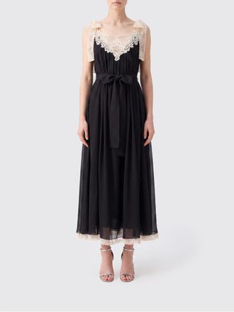 Zimmermann Robe midi Roselight en coton et soie avec empi&egrave;cements en dentelle