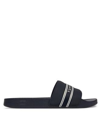Tommy Hilfiger Pantoletten Logo Tape Webbing FW0FW09359 Dunkelblau