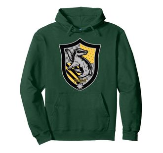 Harry Potter Hufflepuff Crest Flat Pullover Hoodie
