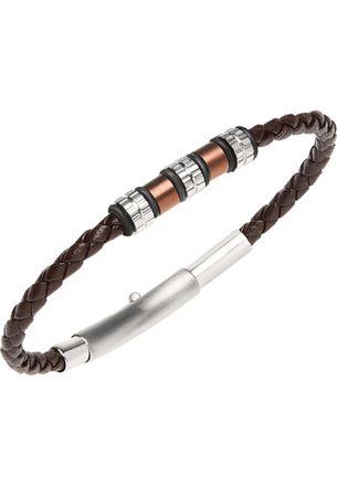 Breil Juwel Sammlung WANDERLUST, ARMB&Auml;NDER aus HERREN in LEATHER AND STEEL Farbe BRAUN messen EINZIGARTIG - TJ3371