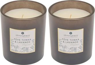 Atmosphera Atmosphera - Bougie parfum&eacute;e Mael - tonka et lavande 190g (Lot de 2)