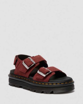 Dr. Martens Zebzag Milled Nubuck Sandalen in Rot, Gr&ouml;&szlig;e: 36