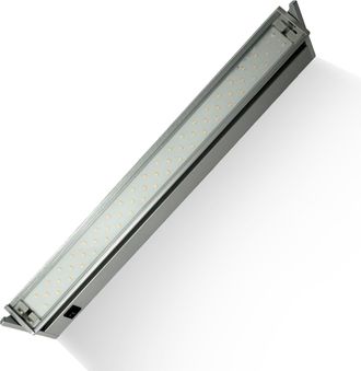 Lampenlux LED Unterbauleuchte Ajax Led Küchenunterbauleuchte Schwenkbar hochwertige Küchenleuchte 230V Silber Aluminium Aufbauleuchte Schrankleuchte Lichtfarbe 