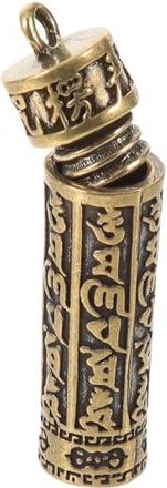 Garneck Porte-Cl&eacute;s Pendentif en Laiton Vintage Bocal Ouvrable Cylindrique Accessoire D&eacute;coratif pour Voiture D&eacute;coration Suspendue Originale Pendentif Fait Main