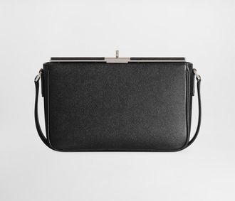 Dolce & Gabbana Marlene Alpine Calfskin Crossbody Bag - Mann Schultertasche Schwarz Onesize