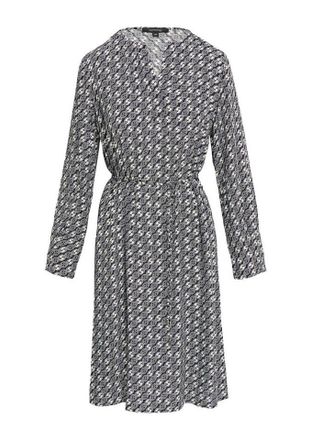 Comma Midikleid Kleid Cr&ecirc;pe-Kleid mit Icon-Muster