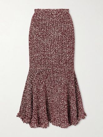 Proenza Schouler Jupe Longue En Boucl&eacute; De Coton M&eacute;lang&eacute; Colette - Bordeaux