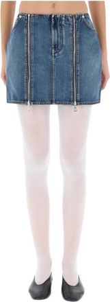 Jean Paul Gaultier Femme, Jupes, Bleu, Taille: 38 FR Short Skirts