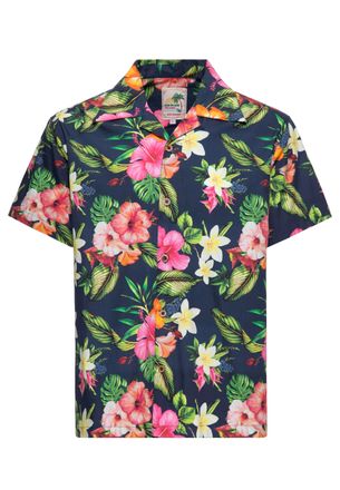 King Kerosin Herren Hawaii Hemd Tropical Flowers