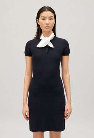 Claudie Pierlot Robe courte maille marine