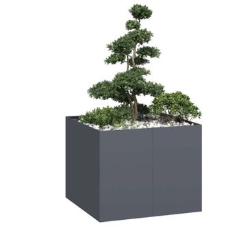 vidaXL Jardini&egrave;re anthracite 100x100x80 cm acier - Vidaxl