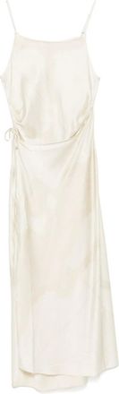 Feng Chen Wang Midikleid aus Satin - Weiß