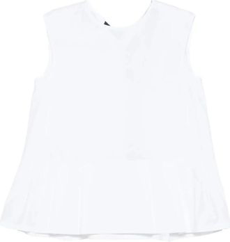 Max Mara Femme, Tops, Blanc, Taille: 36 FR Brava Poplin Top