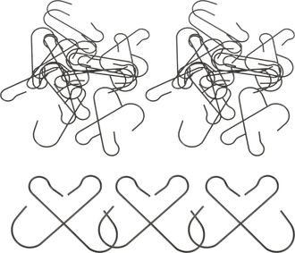 Valiclud 200 St&uuml;ck Metall Dekohaken f&uuml;r Christbaumschmuck und Halloween Dekoration Wiederverwendbare Universelle Aufh&auml;nger f&uuml;r Weihnachtsbaum und Au&szlig;enbeleucht