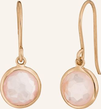 Leaf Ohrringe Rosenquarz aus14 Karat Roségold rosegold
