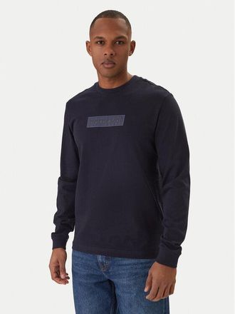 Napapijri Longsleeve S-Box Logo NP0A8BC5 Dunkelblau Regular Fit