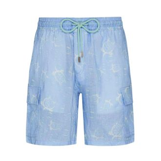 Vilebrequin Baie Leinen Bermuda Shorts - - Shorts - Herren - Blau - 2XL