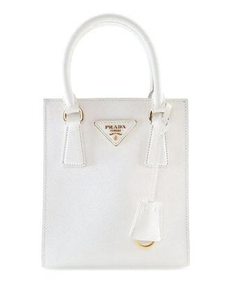 Prada 2010-2025 mini Saffiano Lux Tote Satchel-Tasche - Weiß