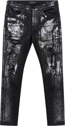 Purple Jean P001 Silver Screen Foil - Homme - Jeans - Noir - Taille: W32