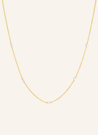 Leaf Halskette Pure Quintruple Aus 18 Karat Gelbgold Mit Diamanten gold