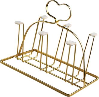 BESPORTBLE Herzf&ouml;rmiger Tassenhalter aus Eisen Abtropfst&auml;nder f&uuml;r Gl&auml;ser und Weingl&auml;ser K&uuml;chentassen Ablage mit Umgedrehtem Design f&uuml;r Zuhause Caf&eacute; und Restauran